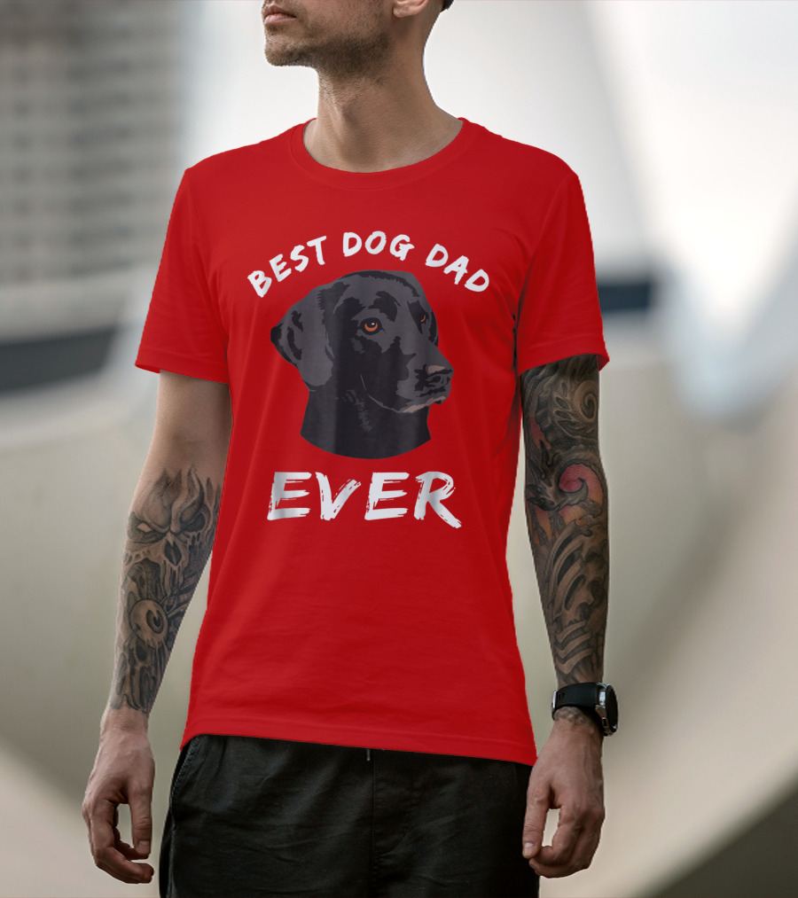 Best Dog Dad Ever Black Lab Retriever T-Shirt