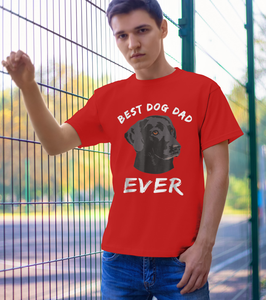 Best Dog Dad Ever Black Lab Retriever T-Shirt