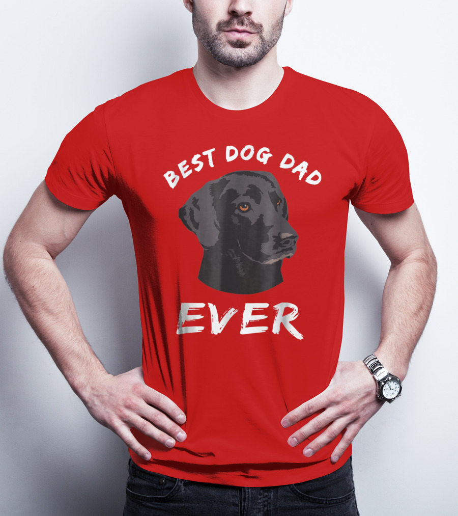 Best Dog Dad Ever Black Lab Retriever T-Shirt