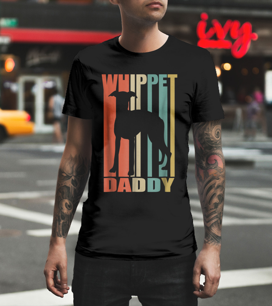Whippet Daddy Vintage Love Dog56 T-Shirt