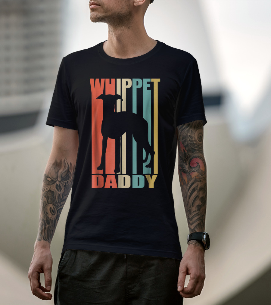 Whippet Daddy Vintage Love Dog56 T-Shirt