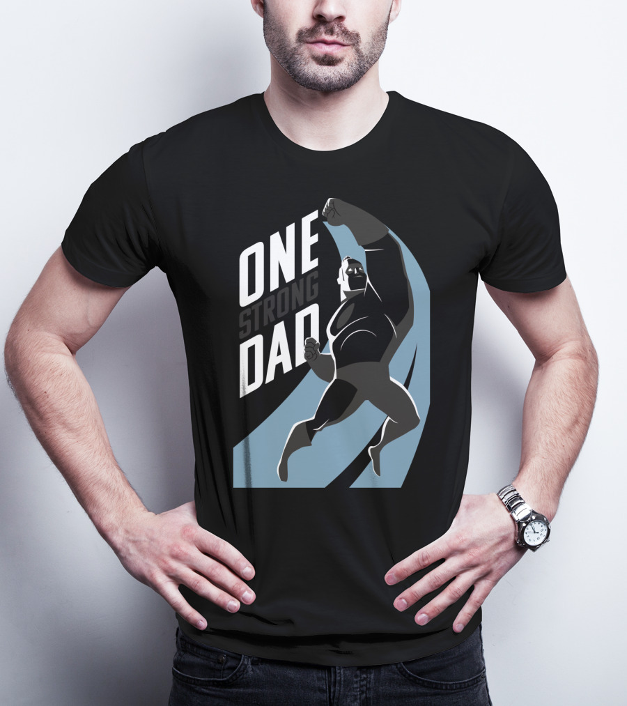 Disney Pixar Incredibles 2 One Strong Dad Iconic Heroic Pose T-Shirt