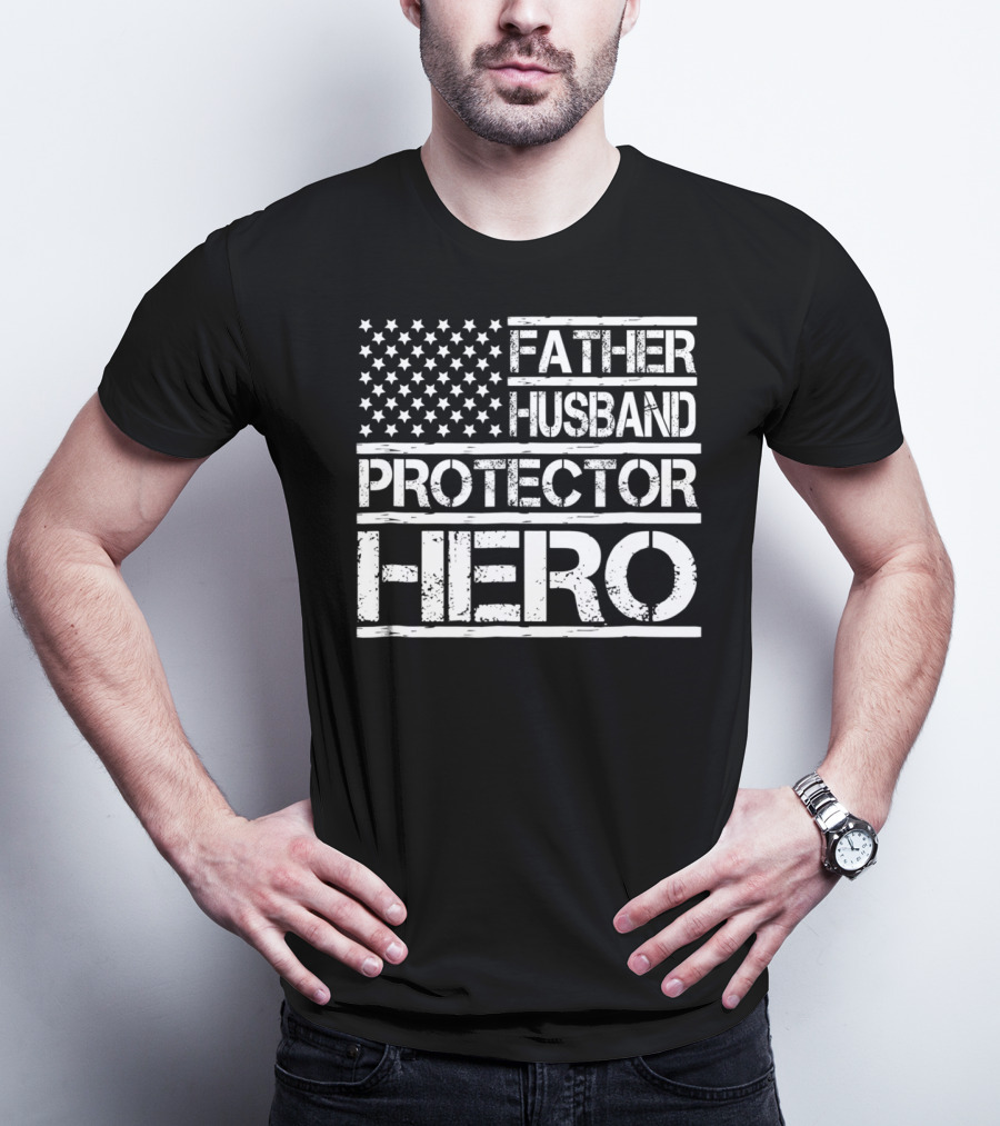 Father Husband Protector Hero Dad96 Birthday Day T-Shirt