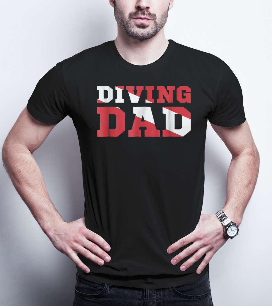 Diving Dad Scuba Flag T-Shirt