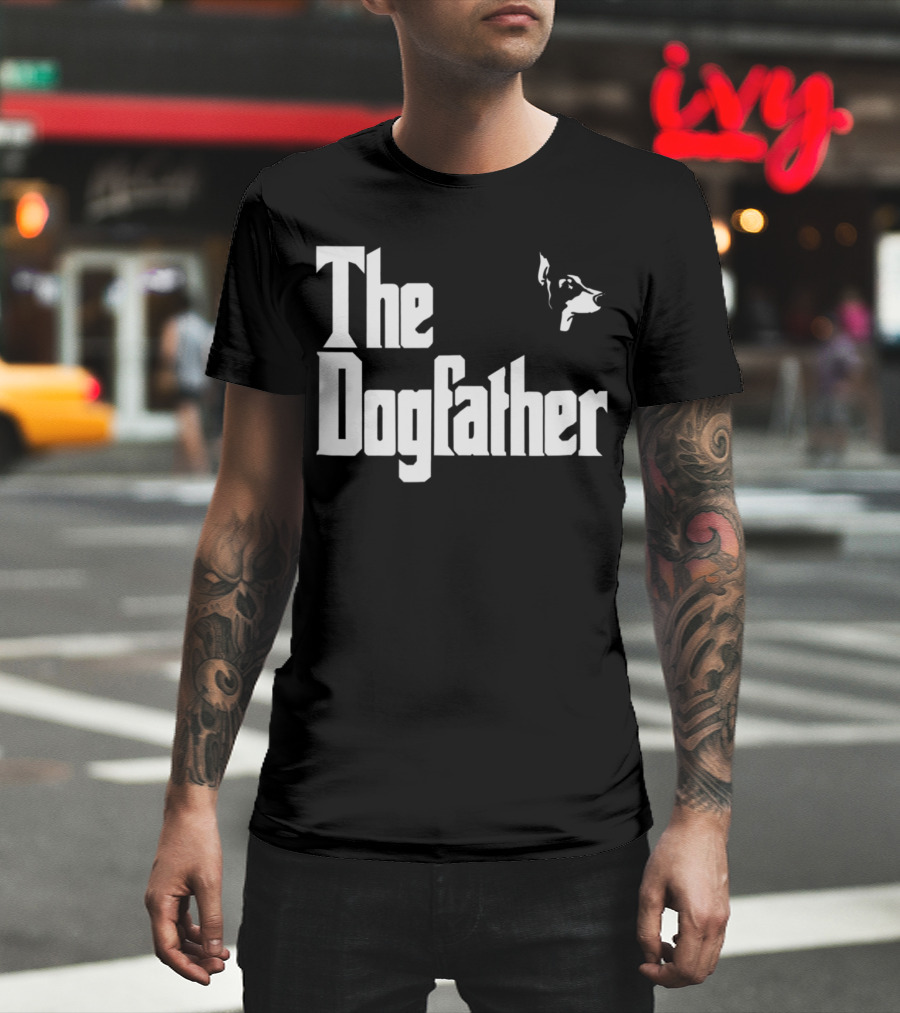 Doberman Pinscher Dad The Dogfather Birthday T-Shirt
