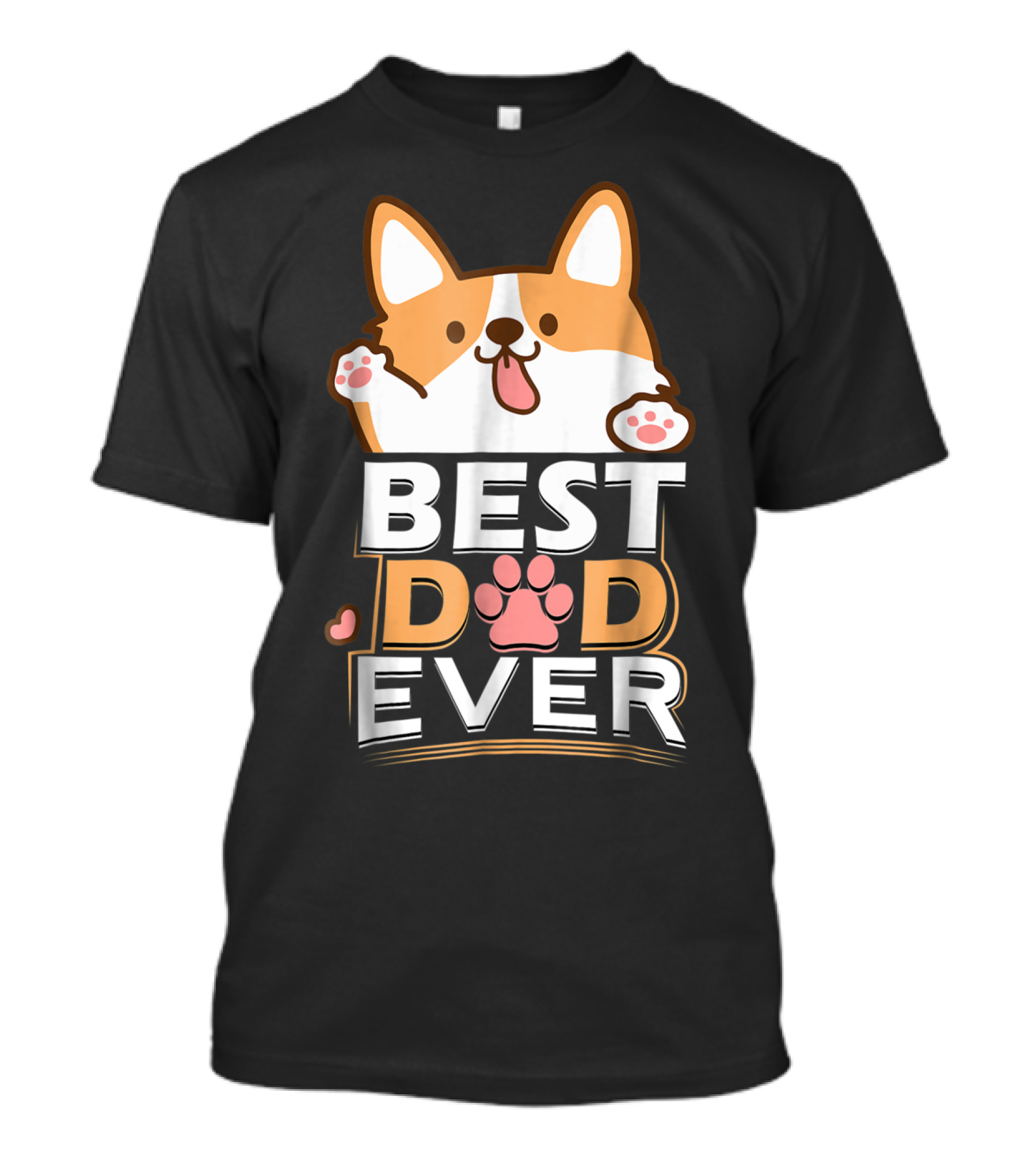 Best Dog Dad Ever Corgi Paws And Ears T-Shirt