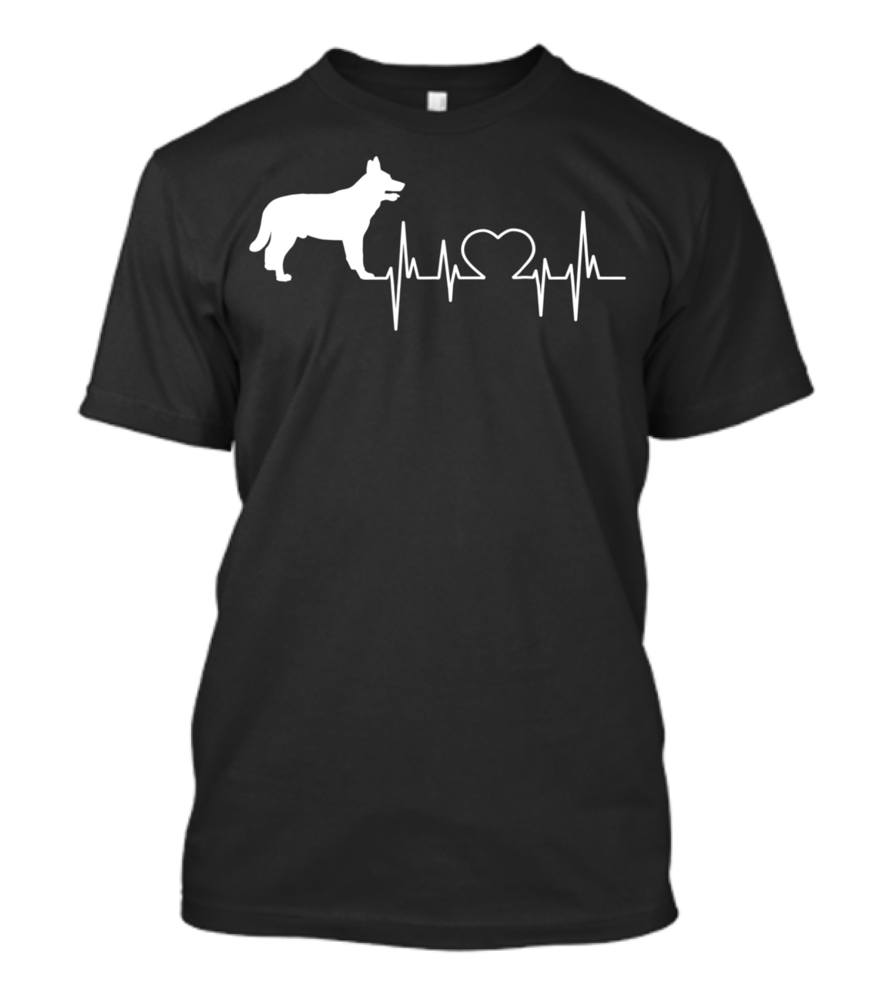 Blue Heeler Heartbeat Silhouette 28 T-Shirt