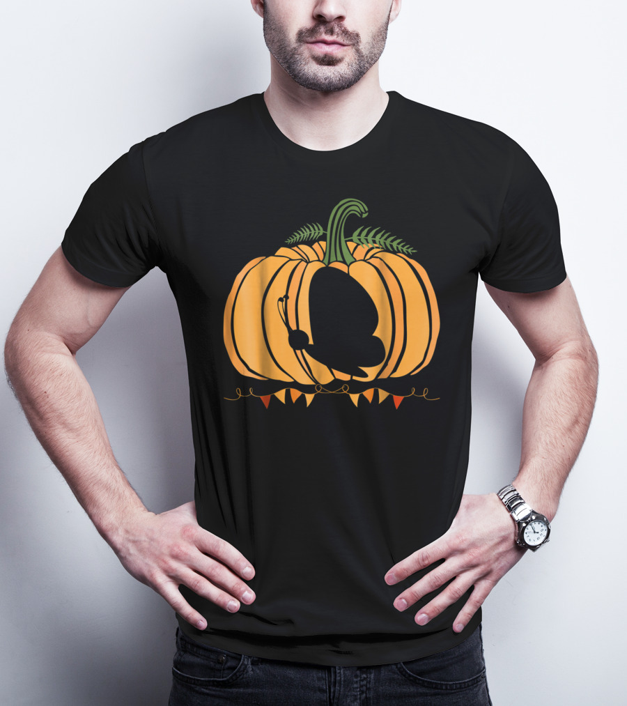 Cool Butterfly And Pumpkin Halloween For Kid Dad Mom T-Shirt