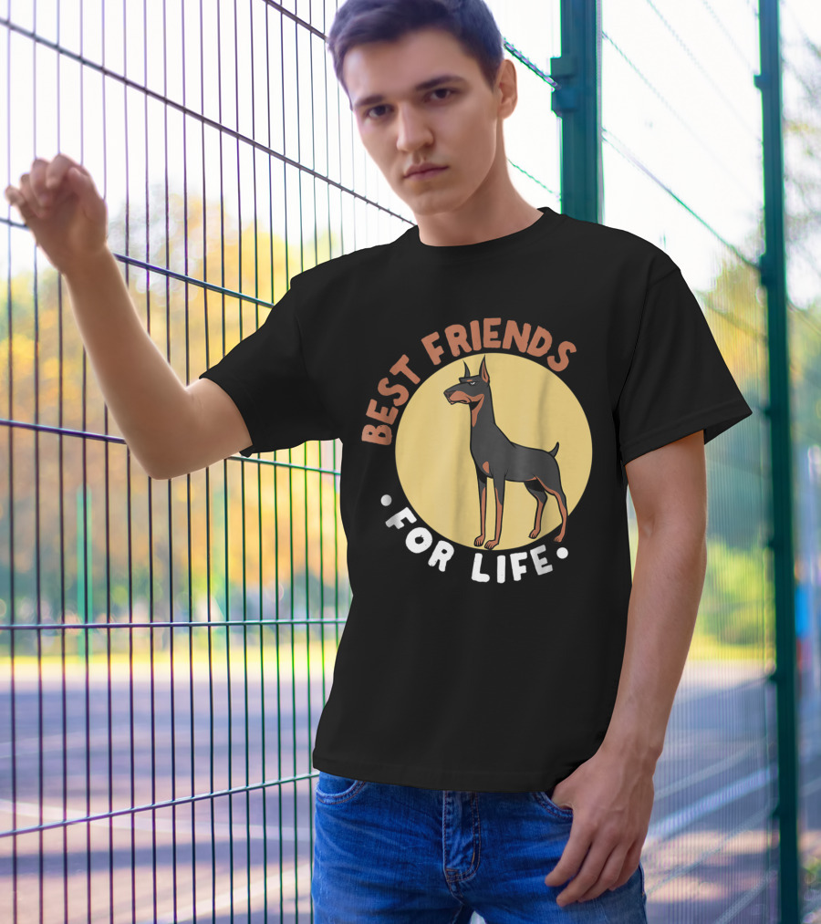 Best Friends For Life Doberman Dad Funny Pinscher 52 T-Shirt