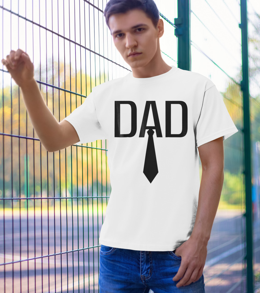 Dad Tie Design Family Papa Dad Son Daughter T-Shirt