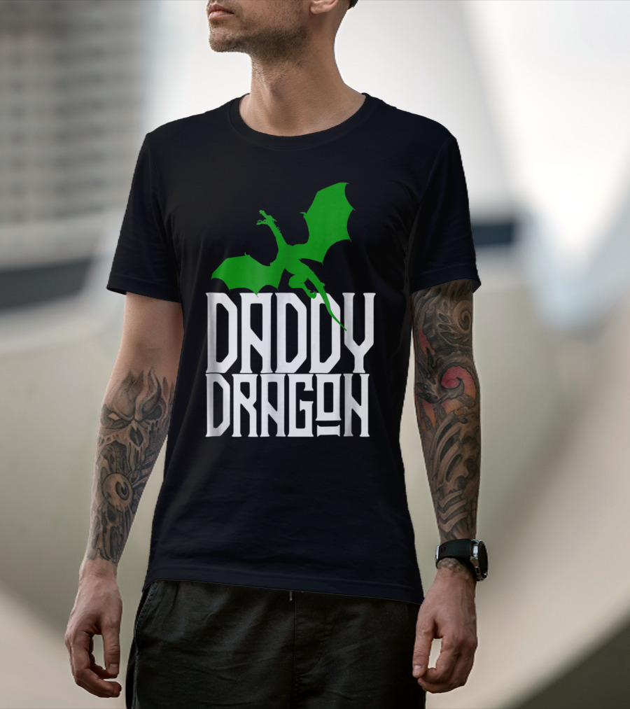 Daddy Dragon Green Matching Family Dad Father75 T-Shirt