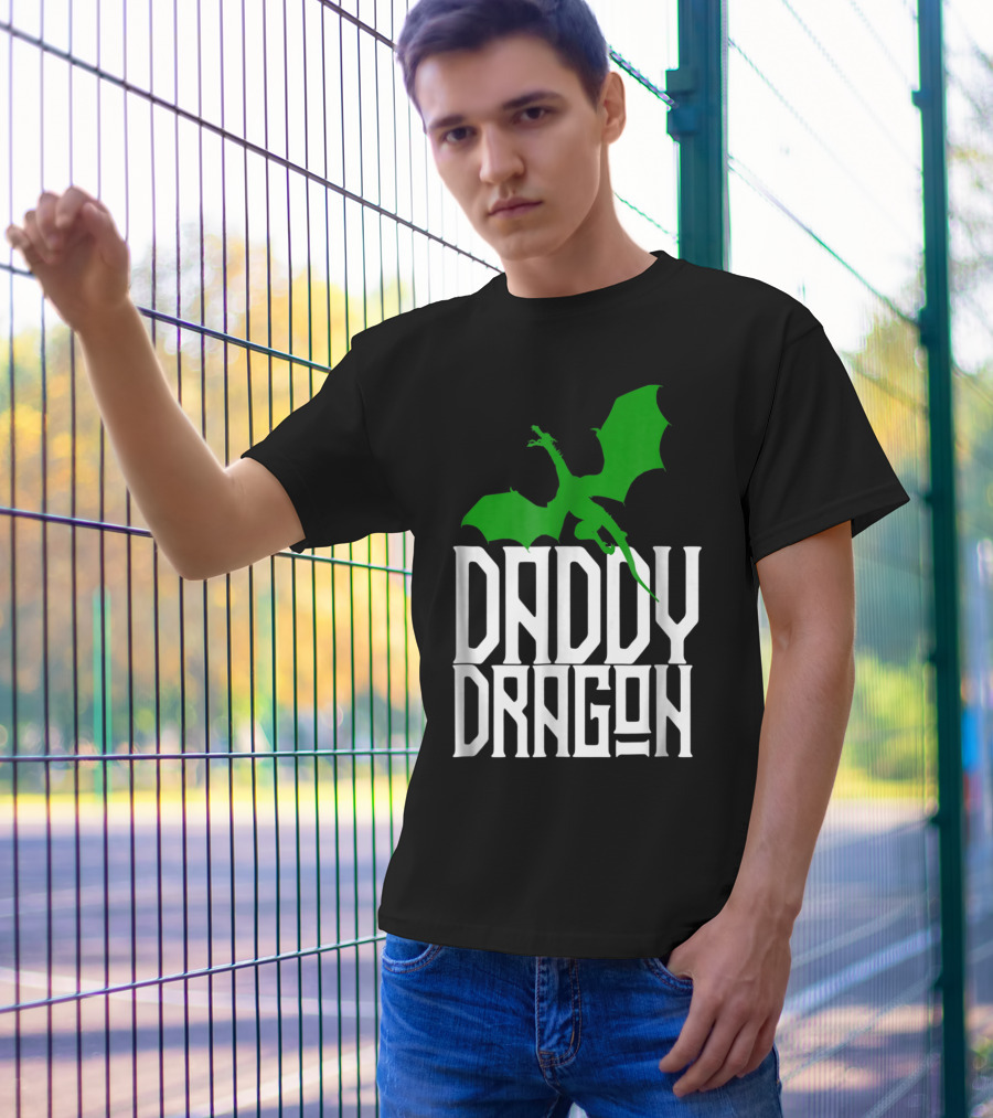 Daddy Dragon Green Matching Family Dad Father75 T-Shirt