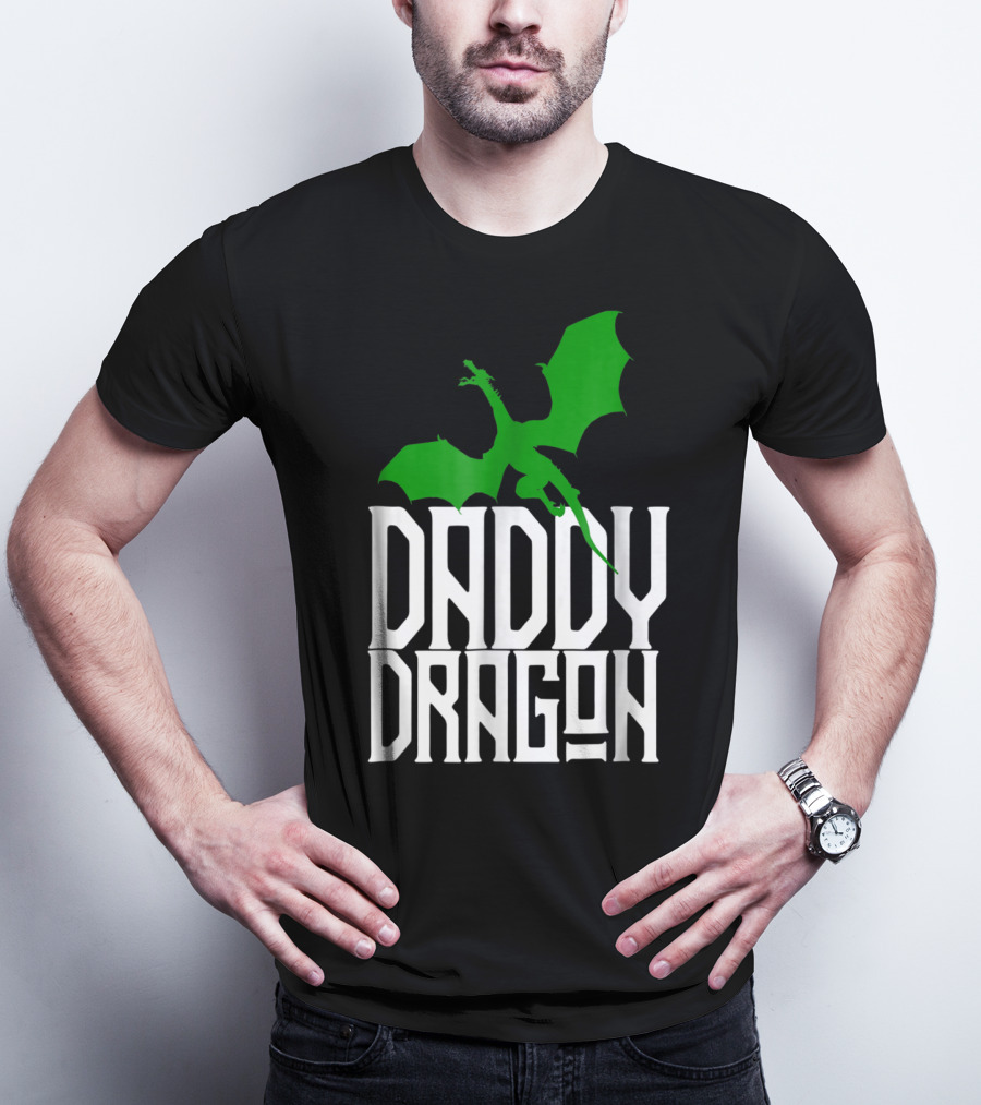 Daddy Dragon Green Matching Family Dad Father75 T-Shirt