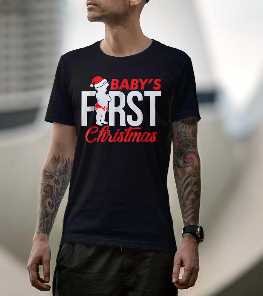 Baby's First Christmas Sister Family Grandma T-Shirt
