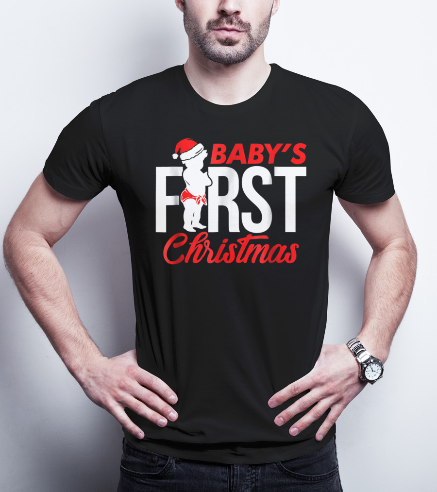 Baby's First Christmas Sister Family Grandma T-Shirt
