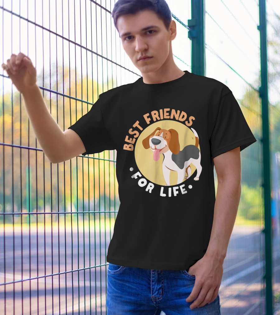 Best Friends For Life Beagle Dad Funny T-Shirt