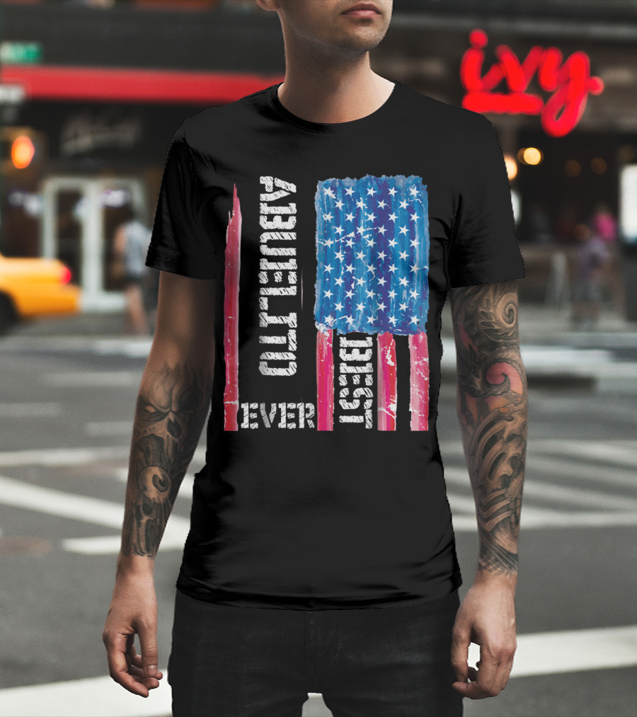 Best Abuelito Ever Distressed American Flag T-Shirt
