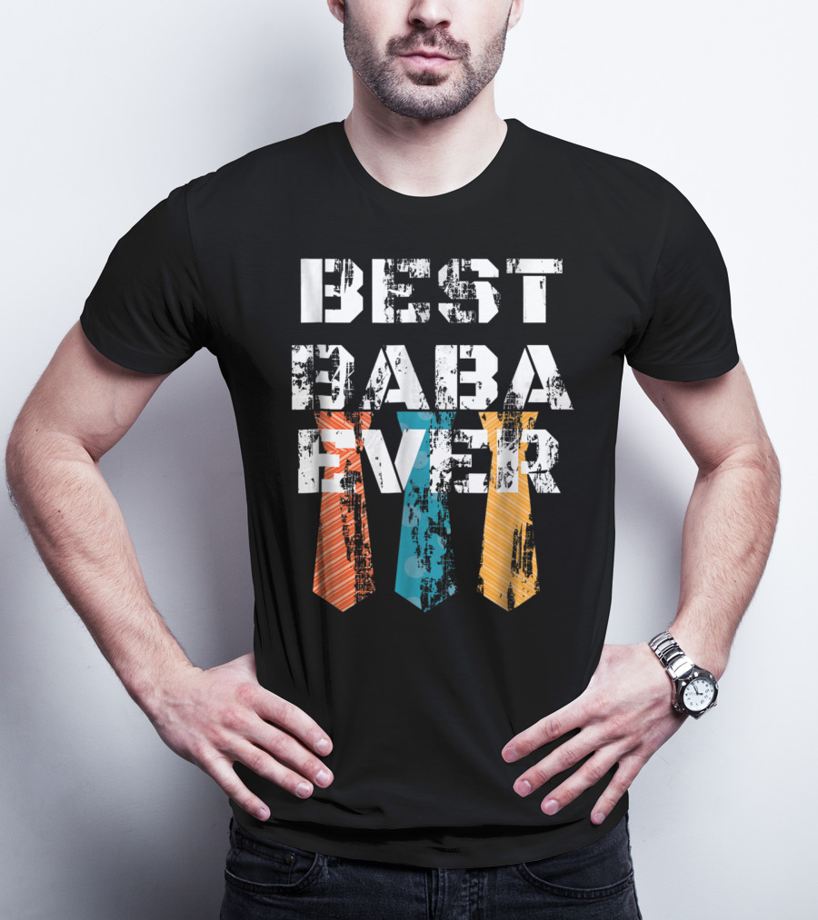Best Baba Ever Dad Daddy Turkish Ties T-Shirt