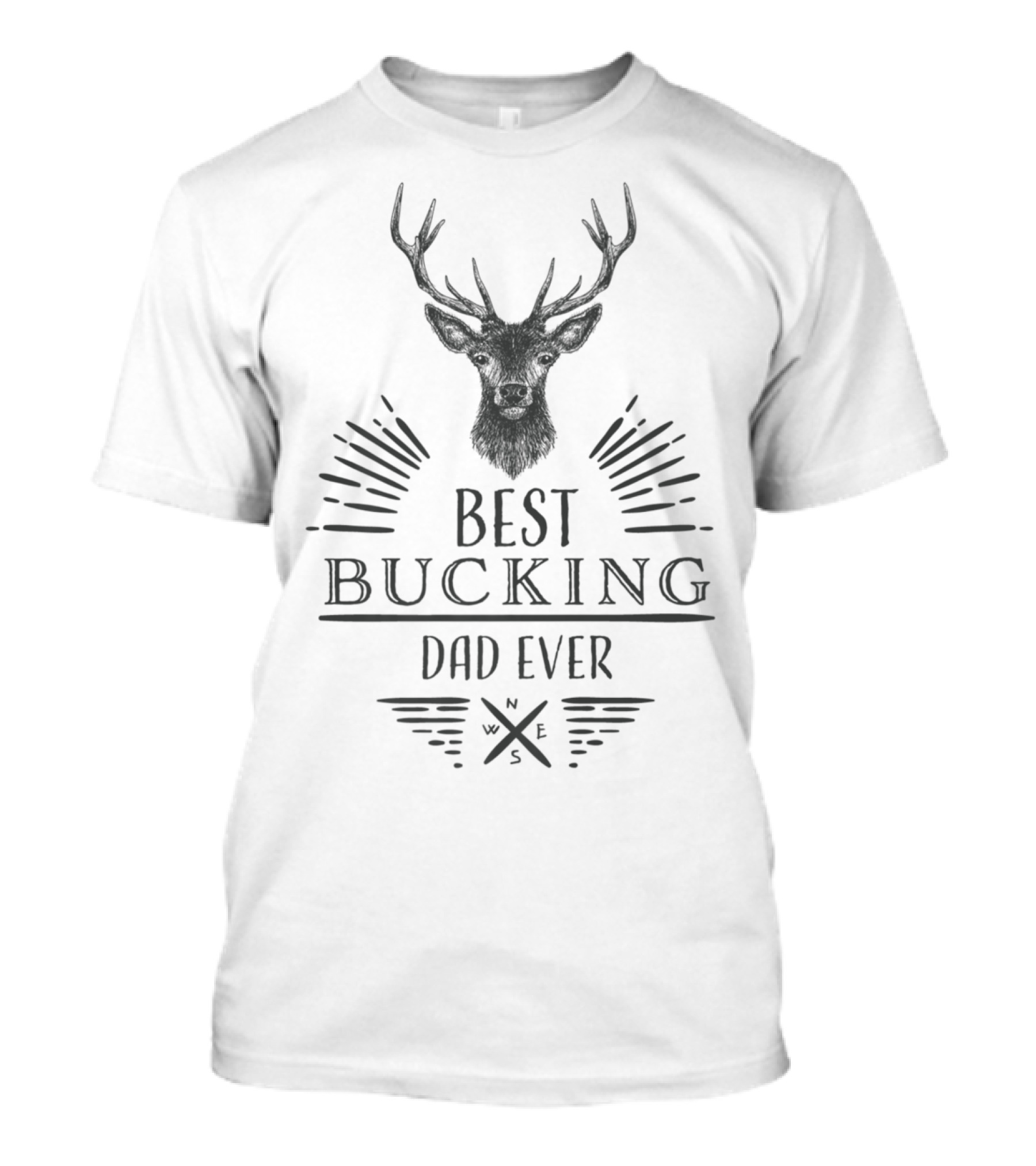 Best Bucking Dad Ever Birthday Idea84 Deer Compass T-Shirt