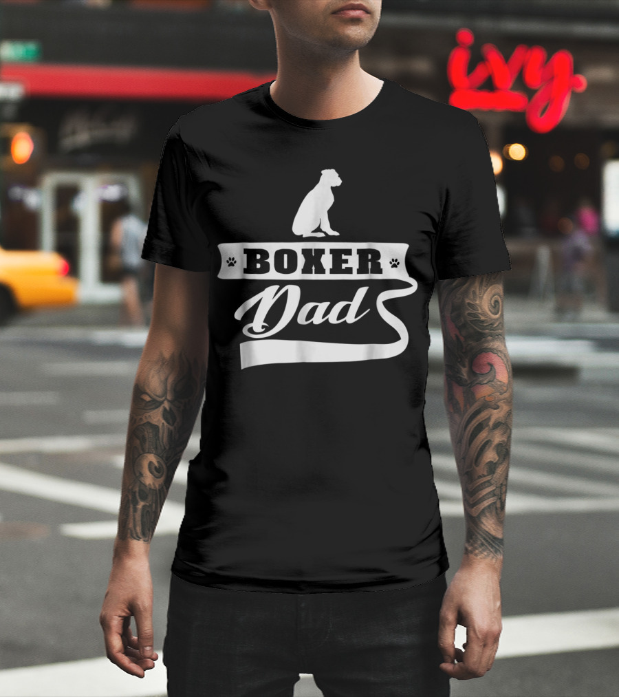 Boxer Dad Dog Mens Animal T-Shirt