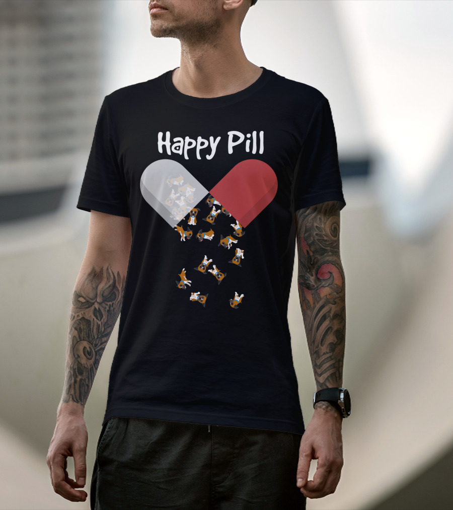 Happy Pill Boxer Dog Cute53 T-Shirt
