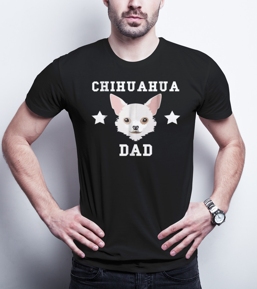 Chihuahua Dad Dog Owner Stars Womens Premium T-Shirt