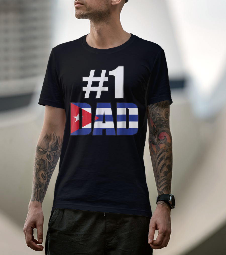 1 Dad Cuba Flag T-Shirt
