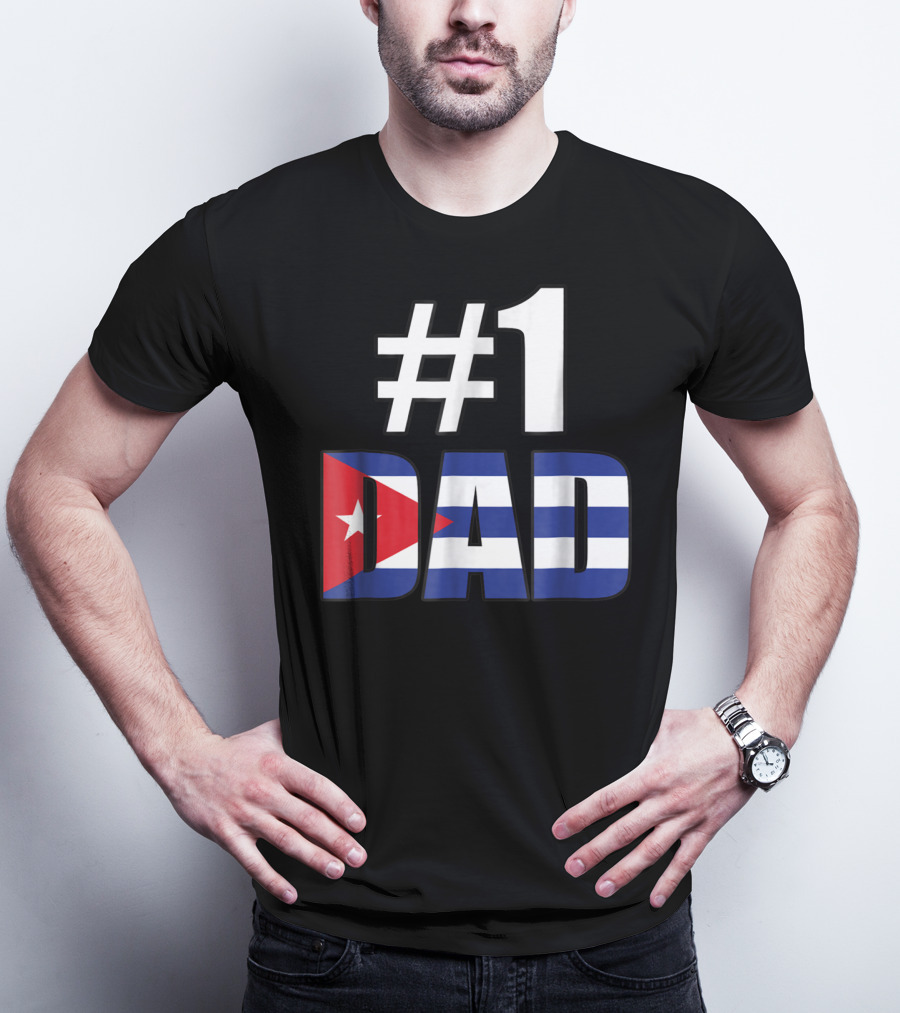 1 Dad Cuba Flag T-Shirt