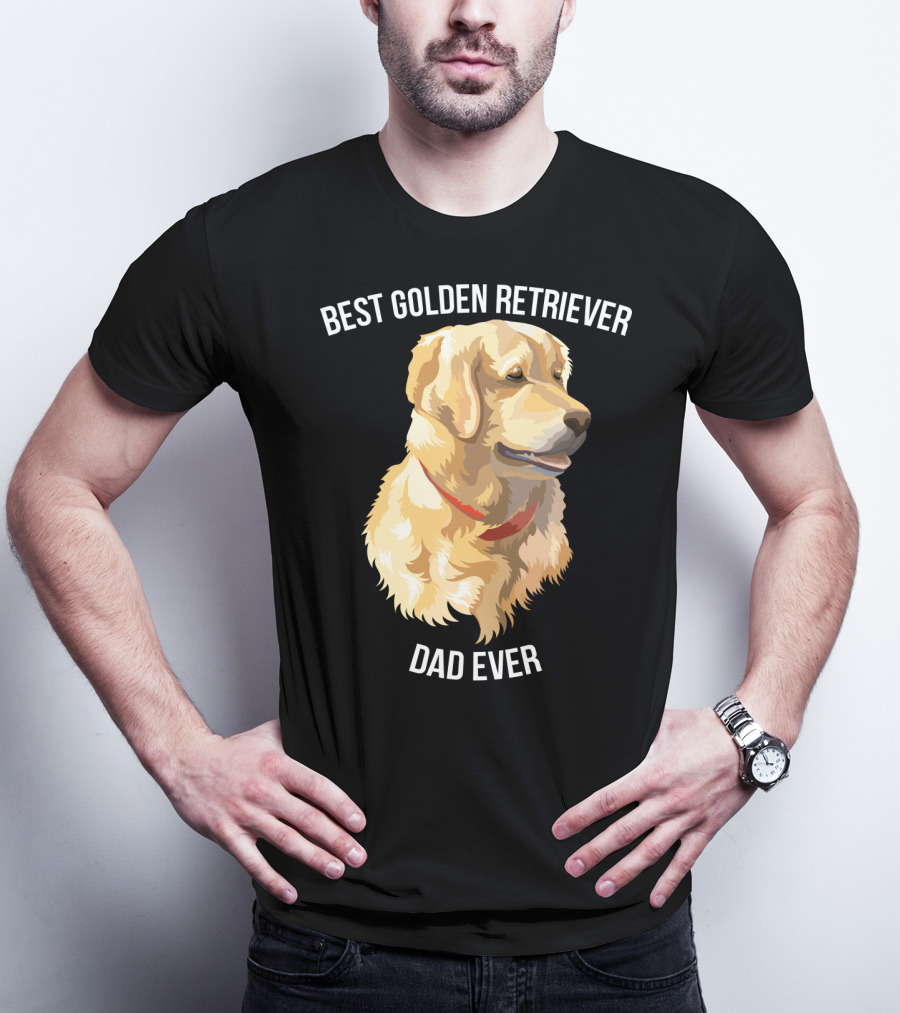 BEST GOLDEN RETRIEVER DAD EVER Retriever Dog Mens77 T-Shirt