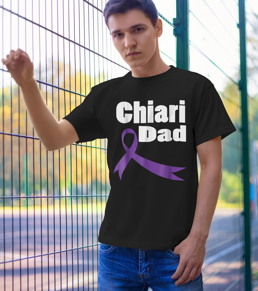 Chiari Malformation Dad Awareness Purple T-Shirt