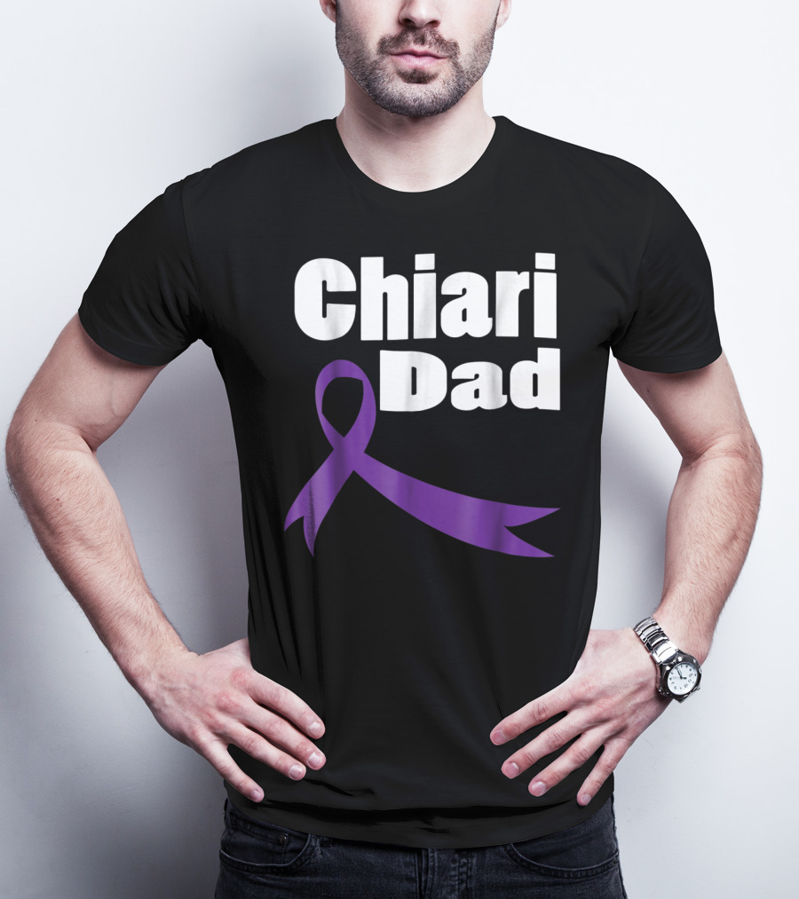 Chiari Malformation Dad Awareness Purple T-Shirt