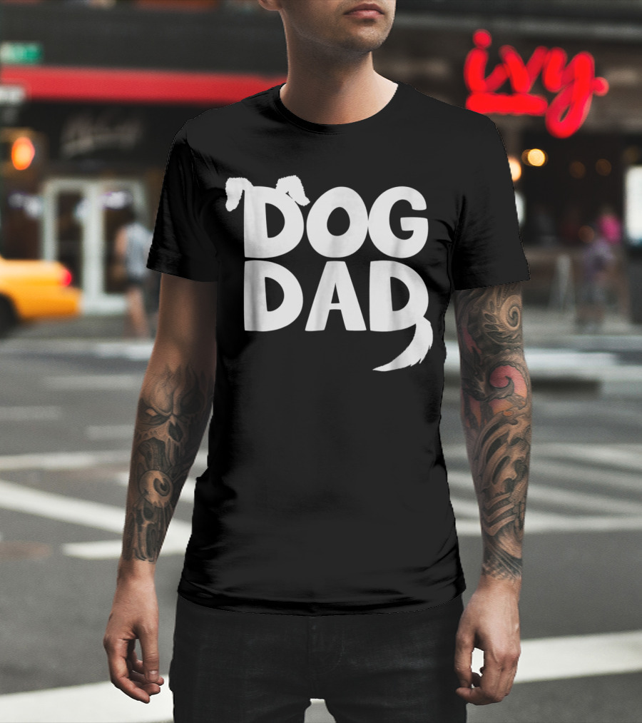 Dog Dad Fun Dog Ears Tail T-Shirt