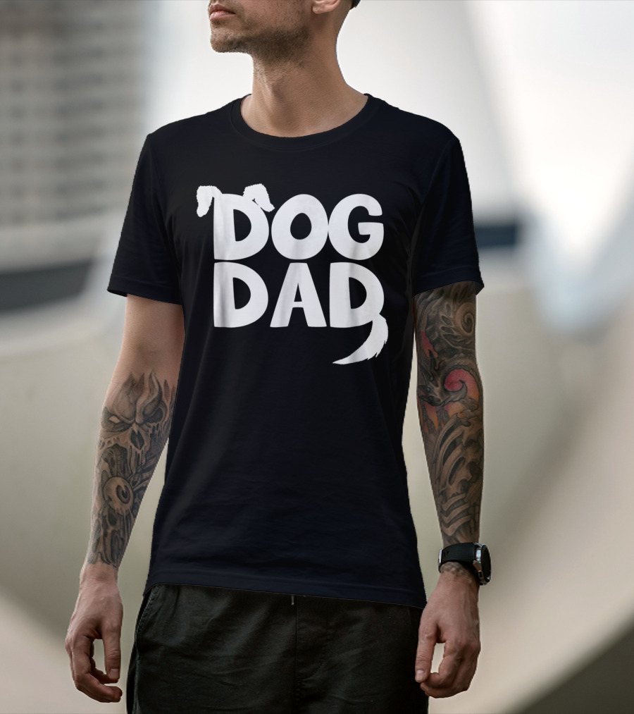Dog Dad Fun Dog Ears Tail T-Shirt