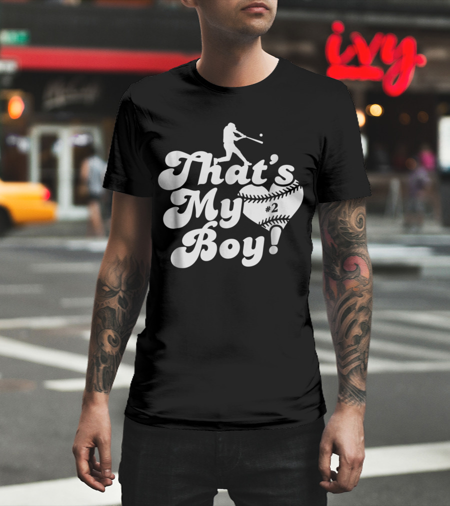 That's My Boy Heart #2 Baseball Player T-Shirt