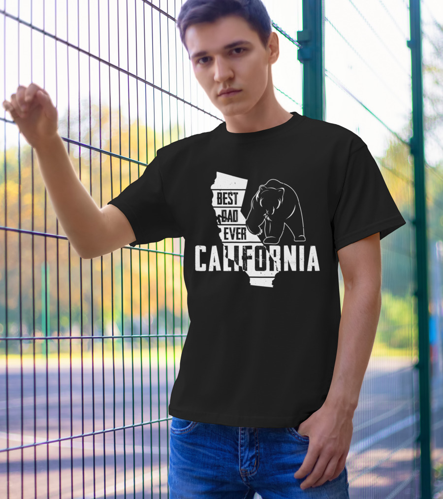 Best Dad Ever California Bear State Pride T-Shirt