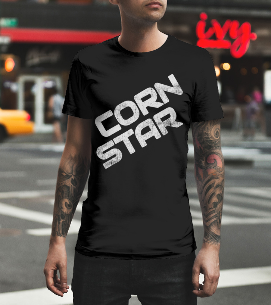 Corn Star Funny Dad Fathers Cornhole Bar Beer Toss Game T-Shirt
