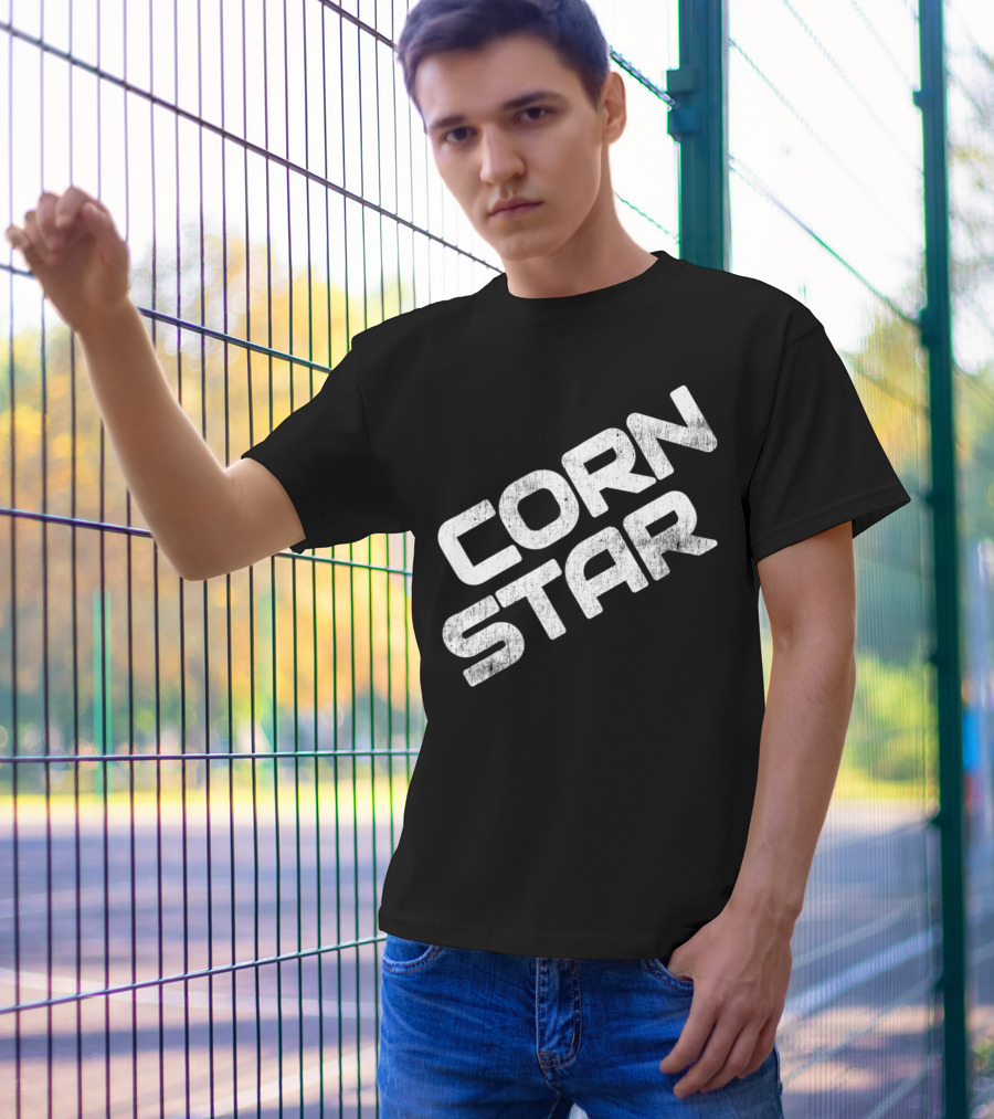 Corn Star Funny Dad Fathers Cornhole Bar Beer Toss Game T-Shirt