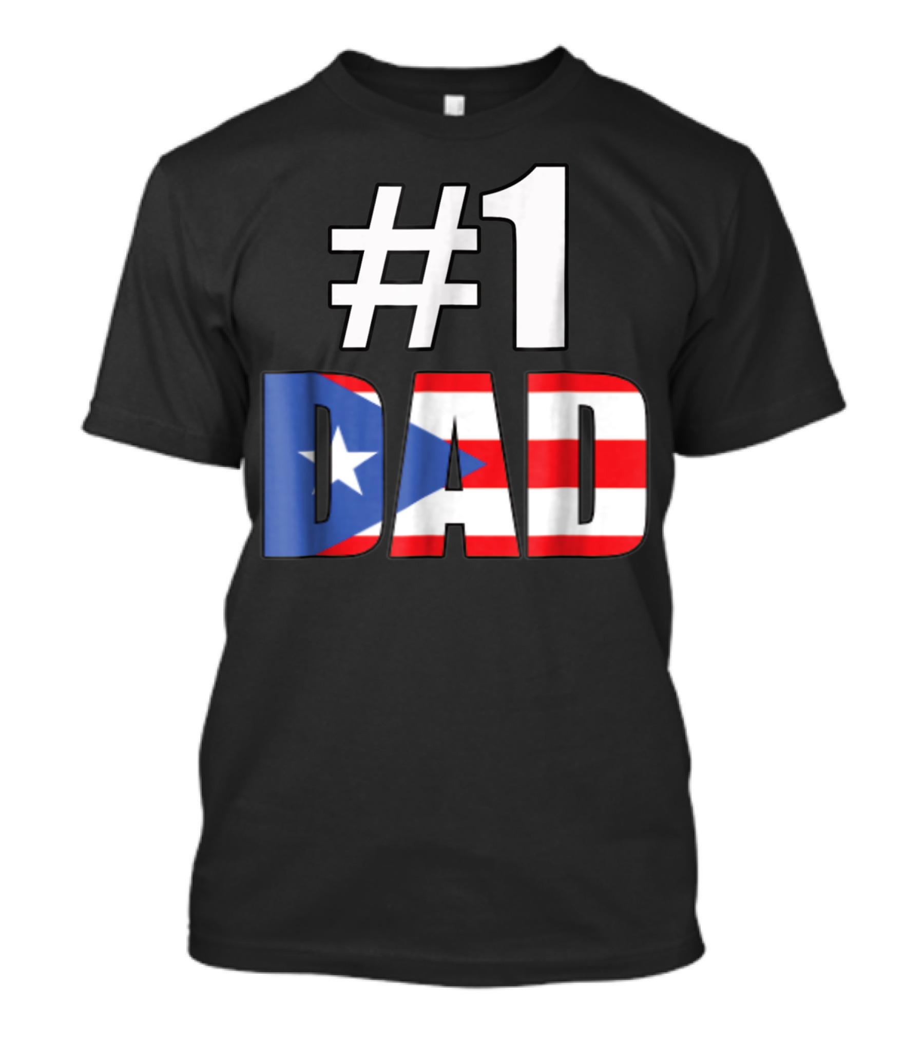 1 Dad Puerto Rico Flag T-Shirt