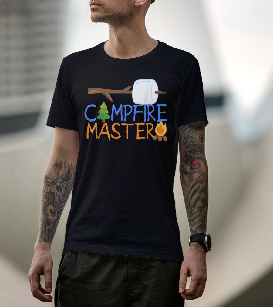 Campfire Master Dad Camping S'Mores Bonfire85 T-Shirt