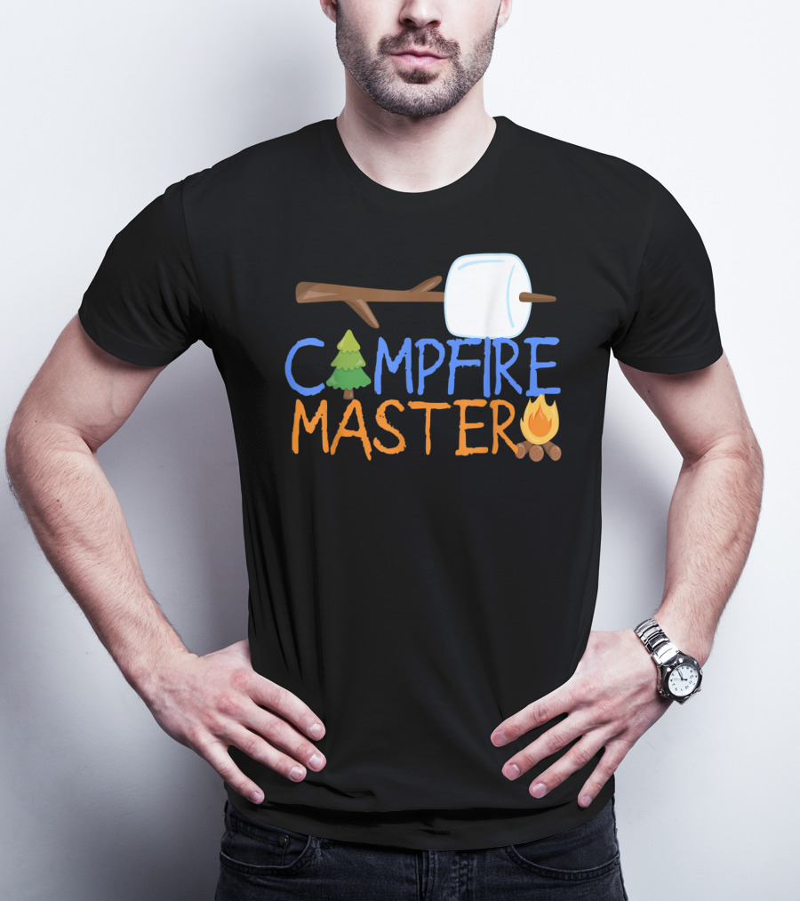 Campfire Master Dad Camping S'Mores Bonfire85 T-Shirt