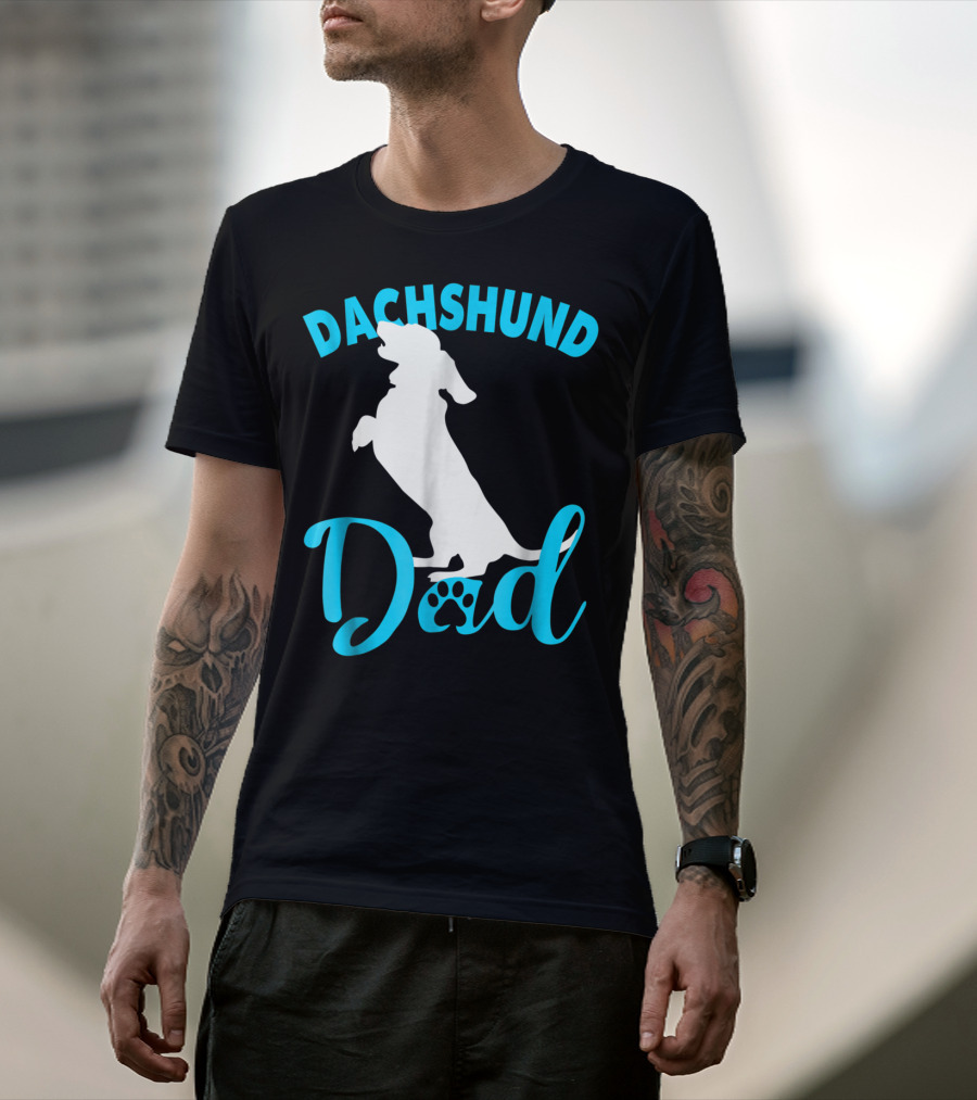 Dachshund Dad Paw Prints T-Shirt