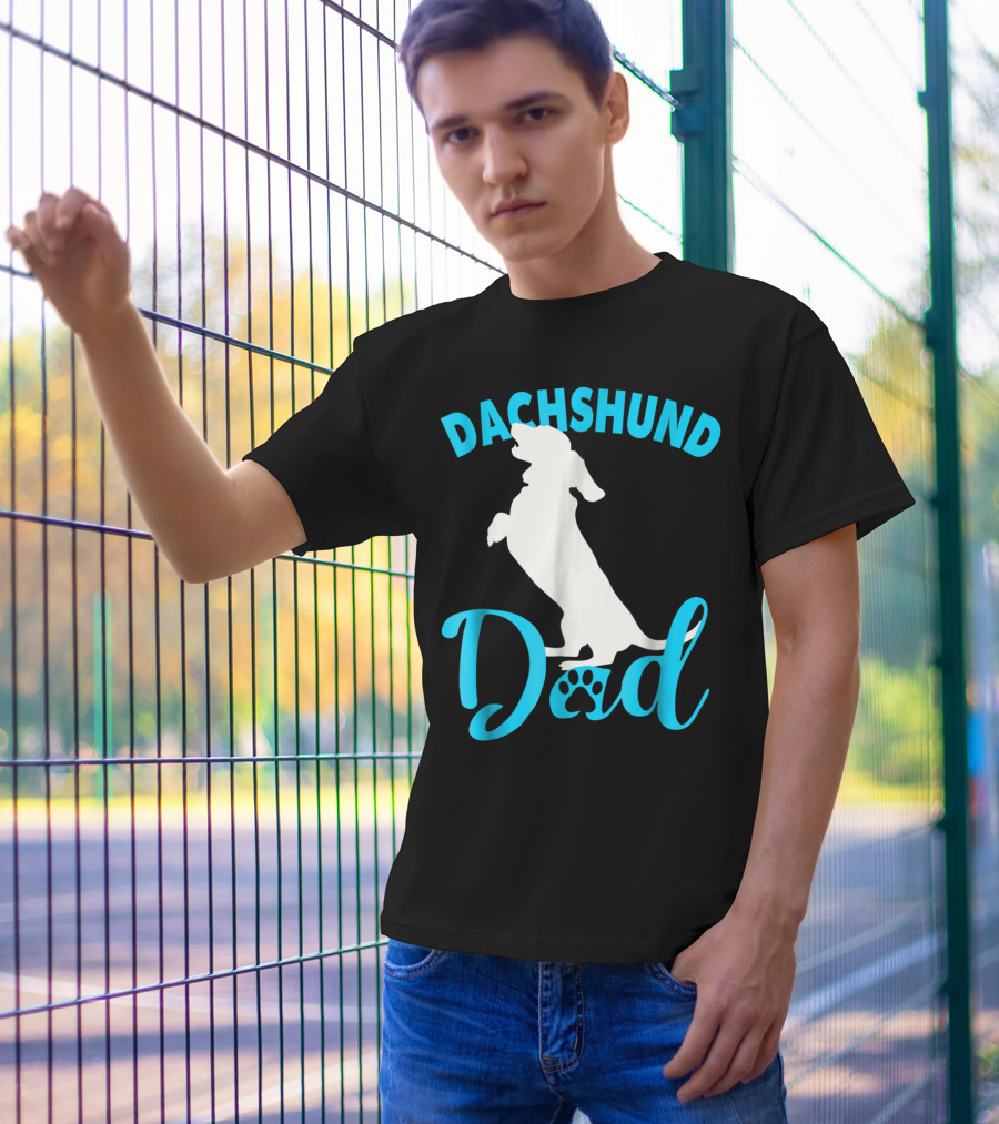 Dachshund Dad Paw Prints T-Shirt