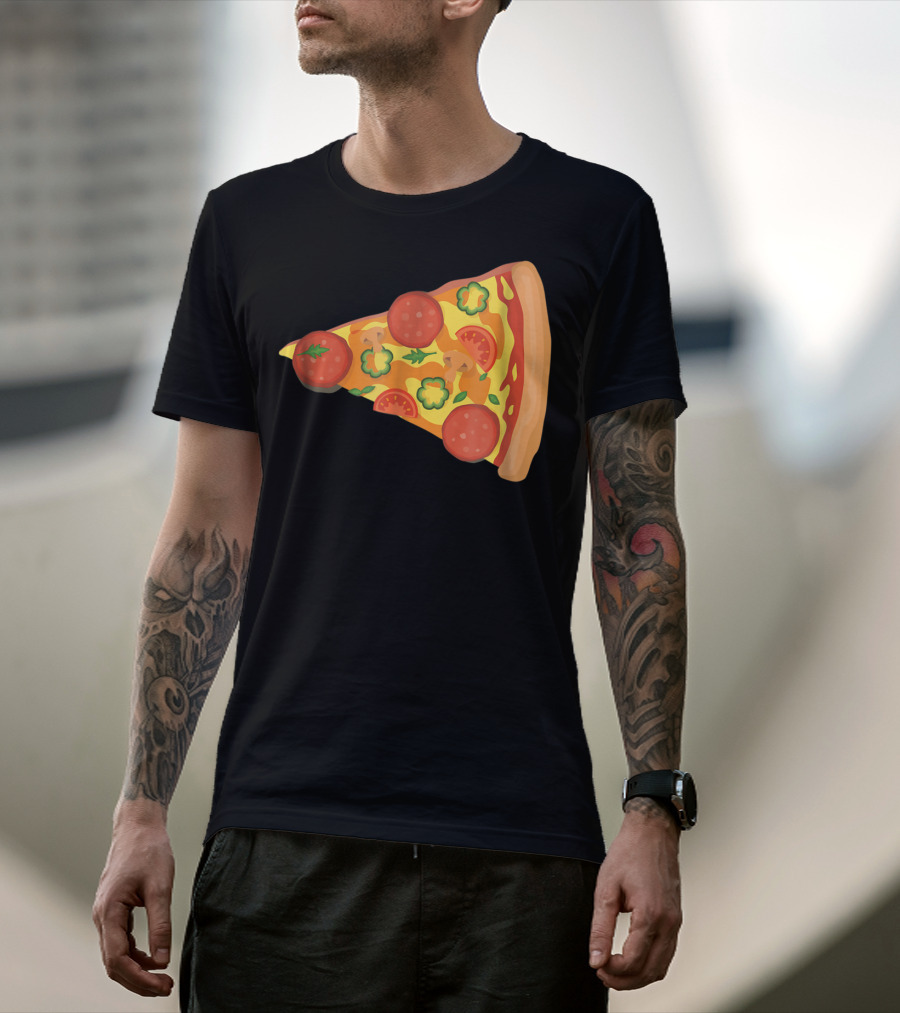 Dad Son Pizza Piece Funny Matching Family 73 Pepperoni Slice T-Shirt