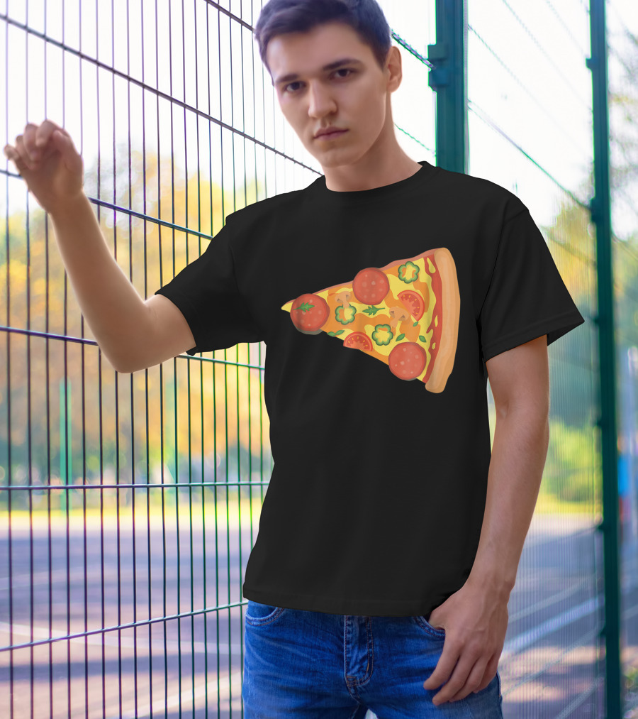 Dad Son Pizza Piece Funny Matching Family 73 Pepperoni Slice T-Shirt
