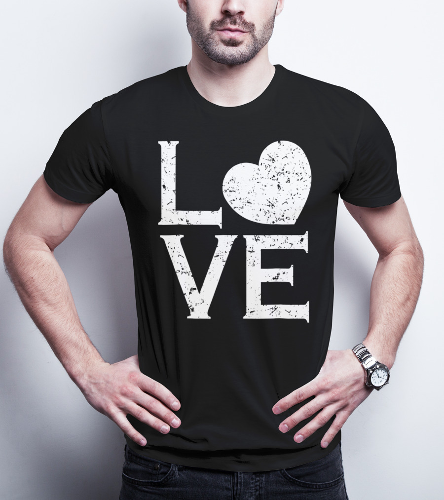Love Heart Baseball Sports Vintage T-Shirt