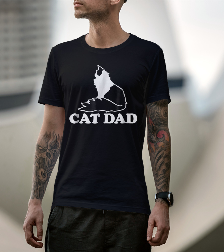 Cat Dad Tuxedo Cat Lovers 36 T-Shirt