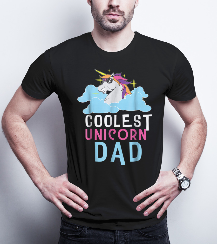Coolest Unicorn Dad Father Parent Magical T-Shirt