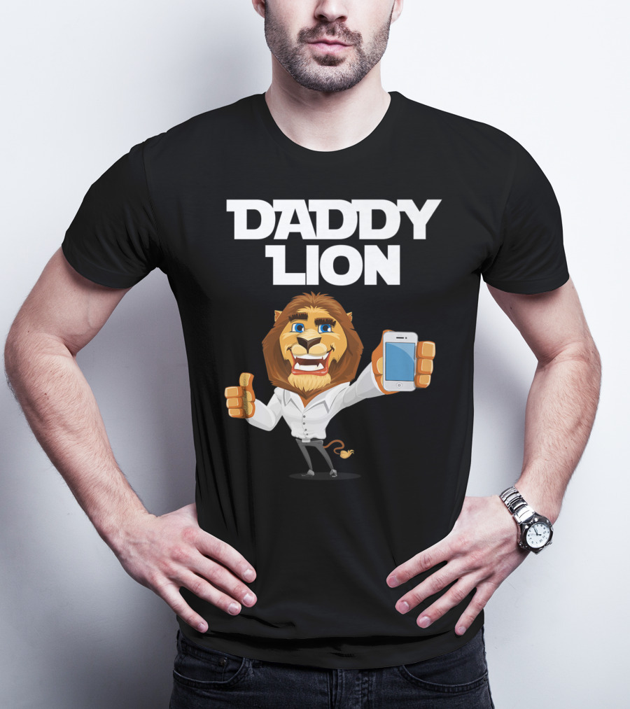 Daddy Lion Daddy Dad Lion Thumbs Up Smartphone T-Shirt