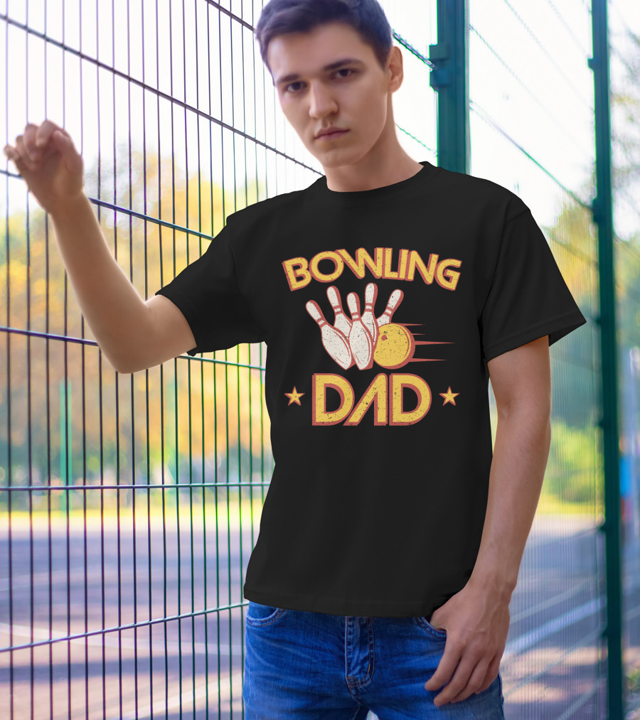 Bowling Dad Vintage Pins Ball86 T-Shirt