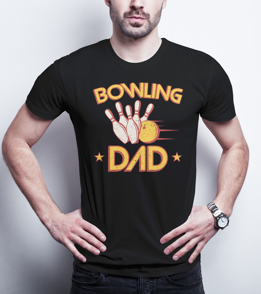 Bowling Dad Vintage Pins Ball86 T-Shirt
